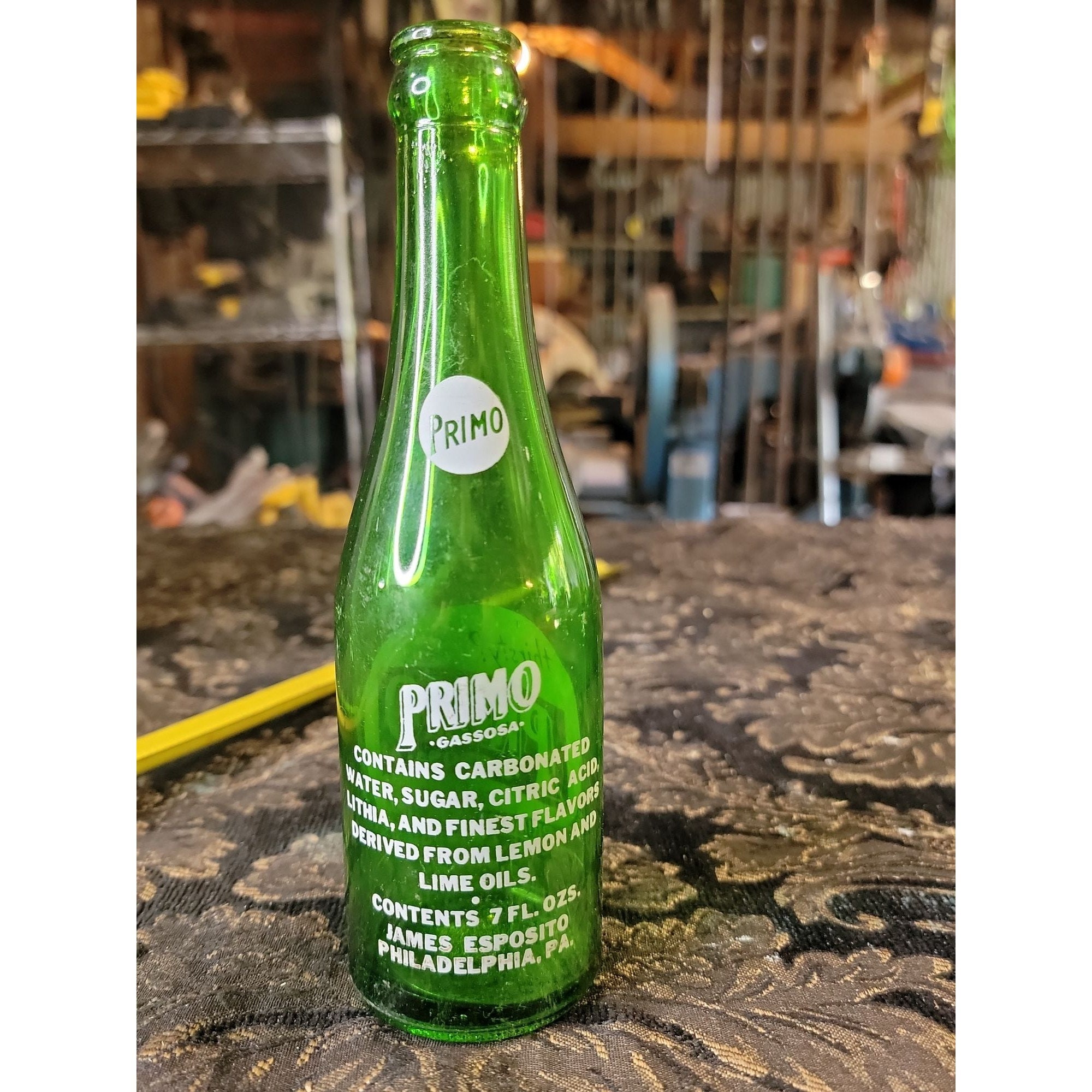Rare Antique Primo Gassosa Green Soda Bottle From James Esposito ...