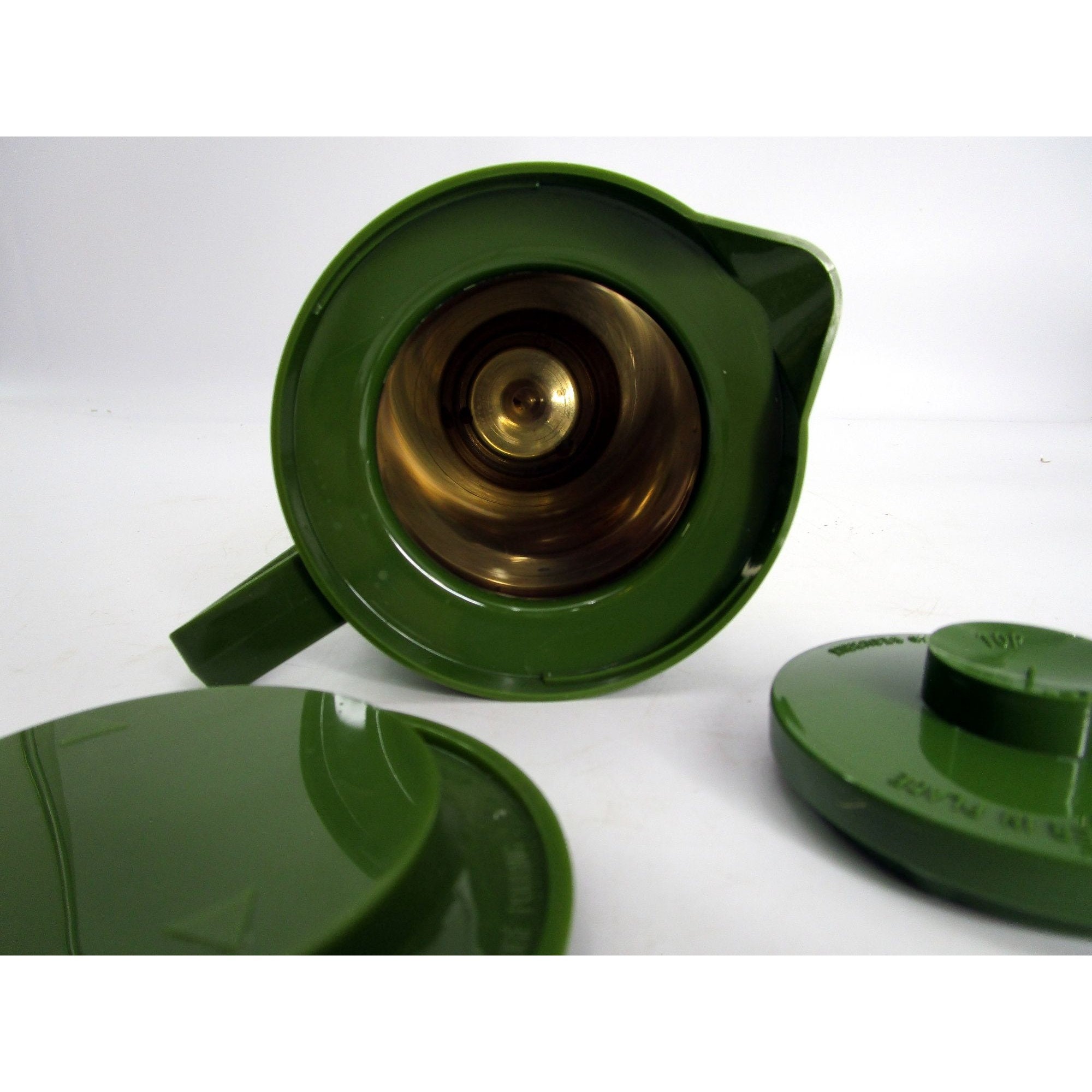 Vintage Green Flora Theme Aladdin Beverage Butler 4460 Carafe 1970s USA ...