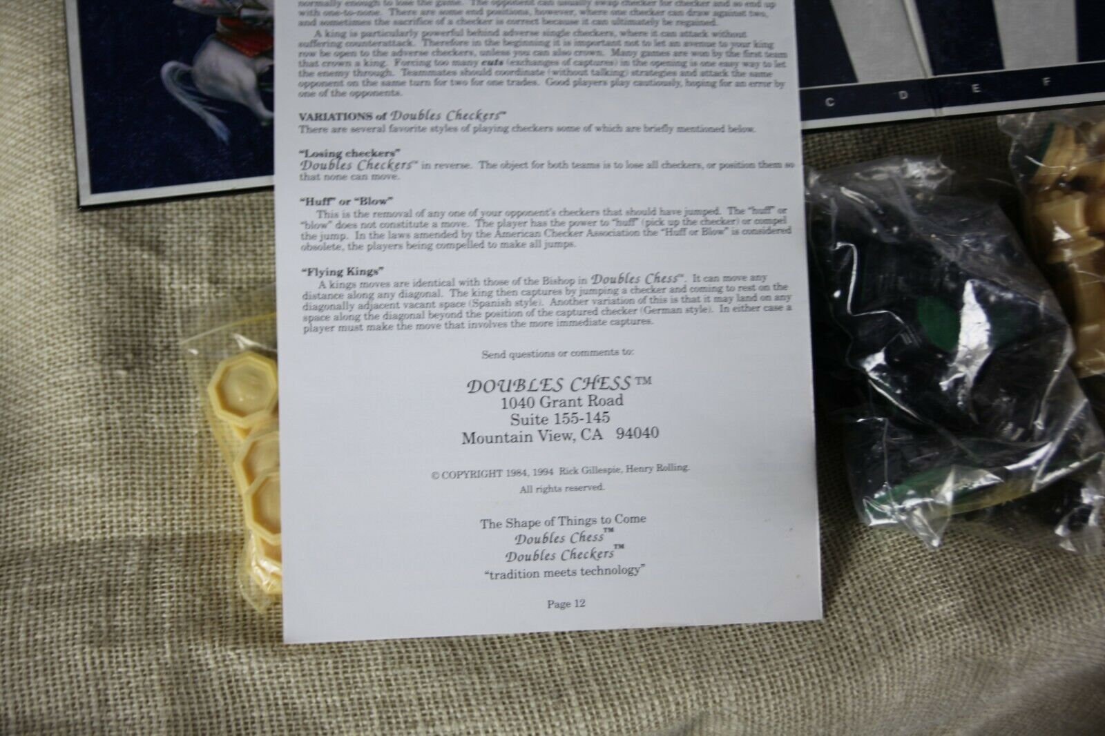 Rare Retro Vaporwave 1996 Rick Gillespie Henry Rolling Doubles Chess ...