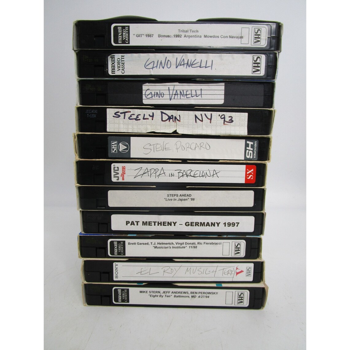 Vintage VHS Lot of 11 Jazz Rock Performances Zappa Steely Dan Metheney ...