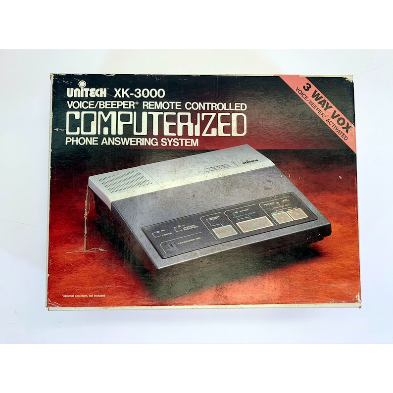 Vintage Computerized Telephone Answering Machine Unitech XK-3005 Made ...