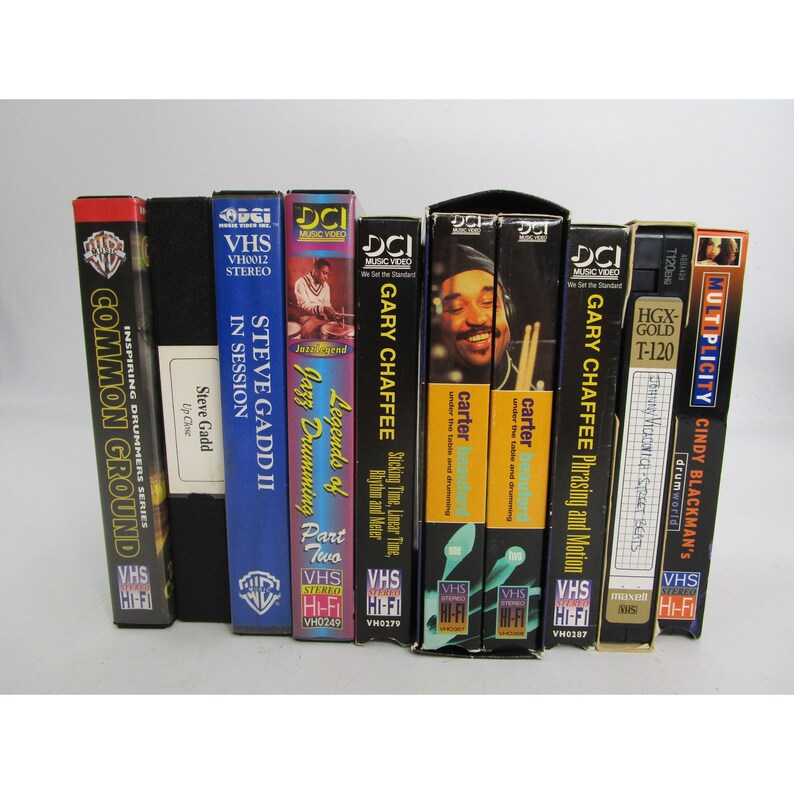 10 Vintage VHS Drum Instructional Videos Jazz Signed Steve Gadd - Etsy