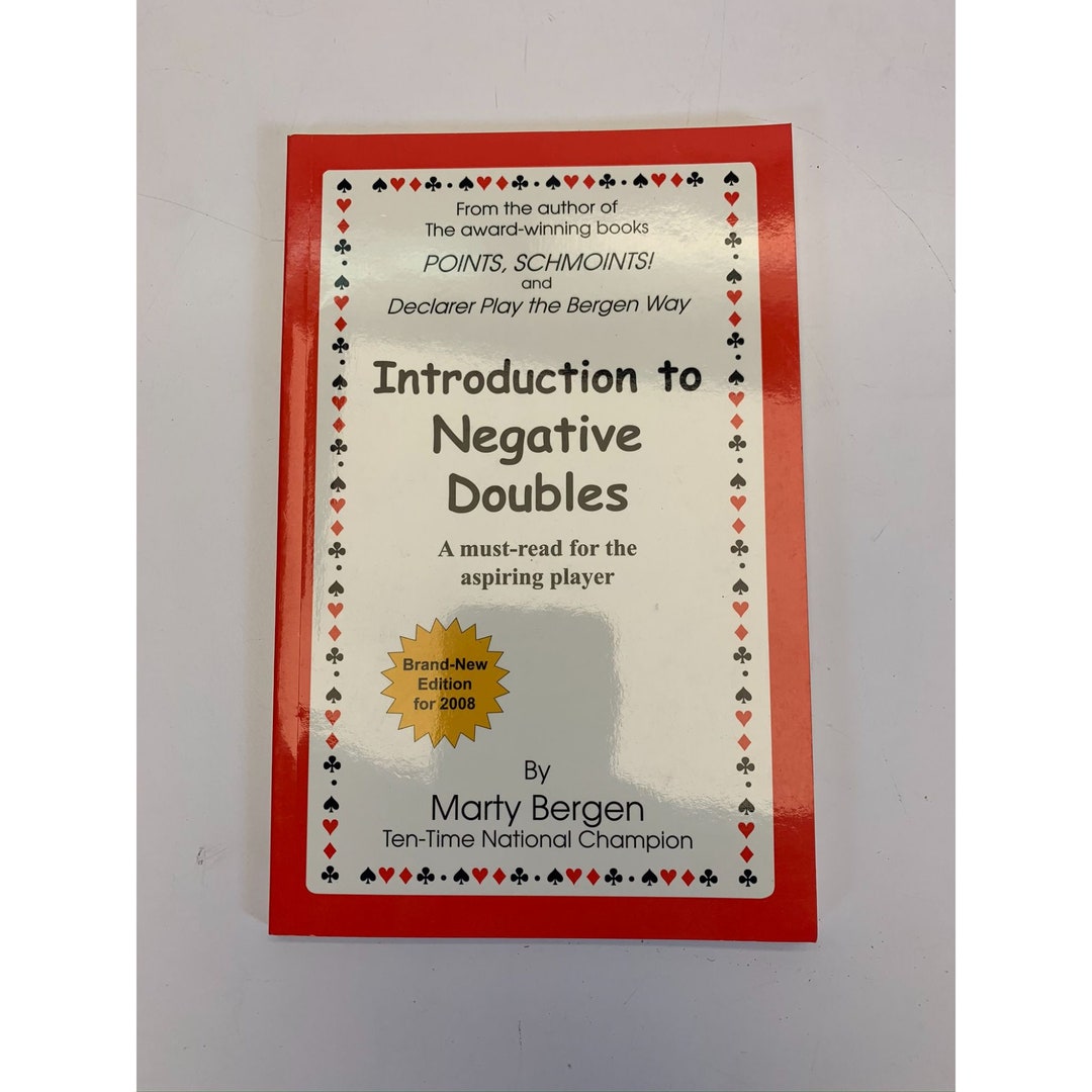 Vintage Bridge Card Game Book Introduction to Negative Doubles Book ...