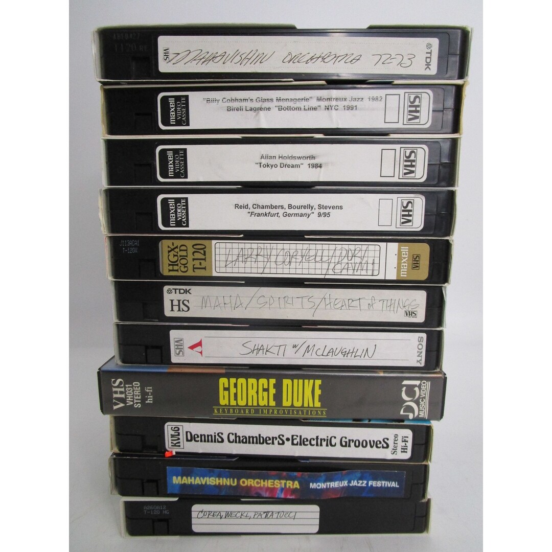 Vintage VHS Lot of 11 Progressive Jazz Performances Mahavishnu ...