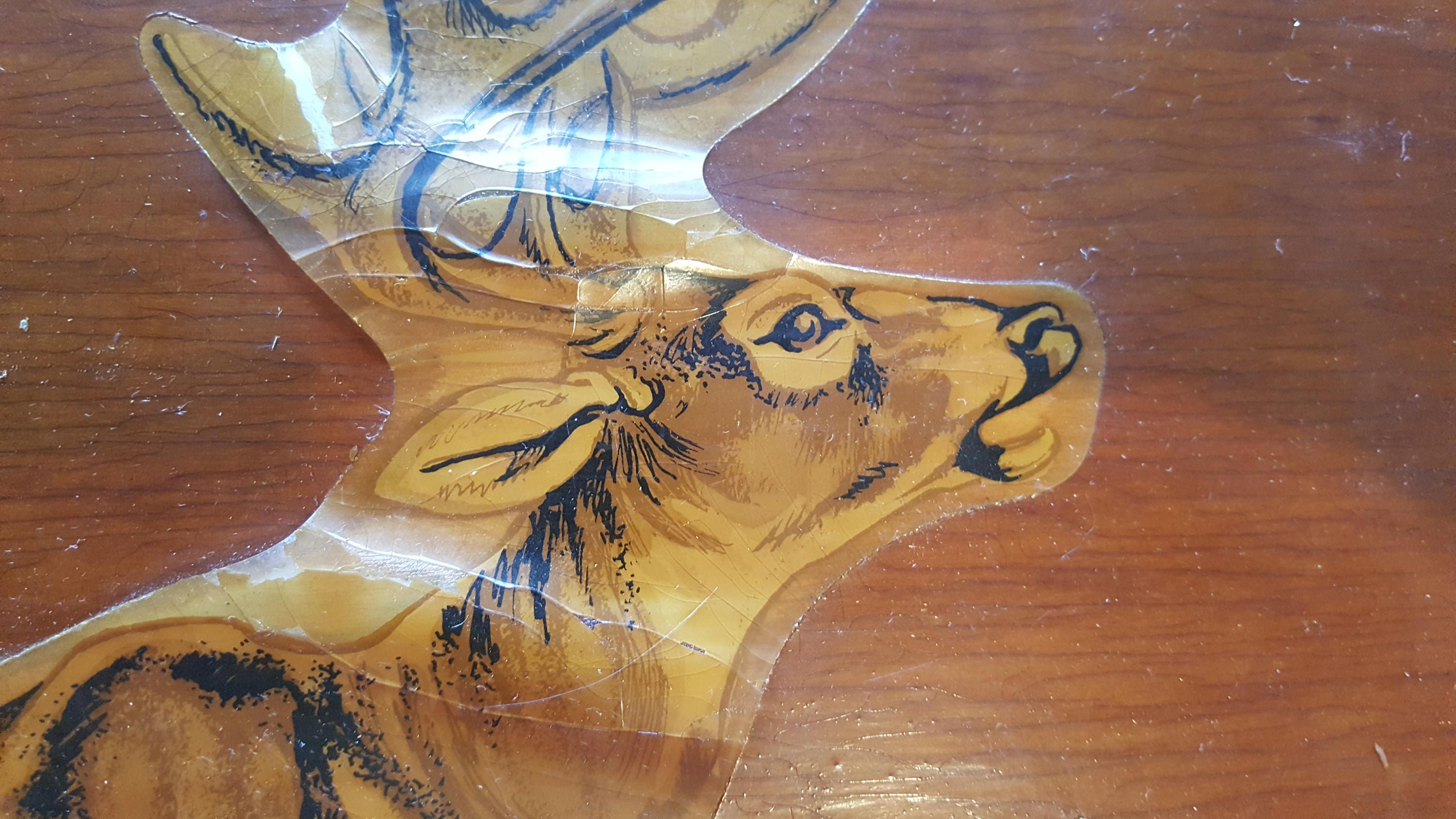 Vintage Leaping Dear Mounted on Varnished Plank - Etsy