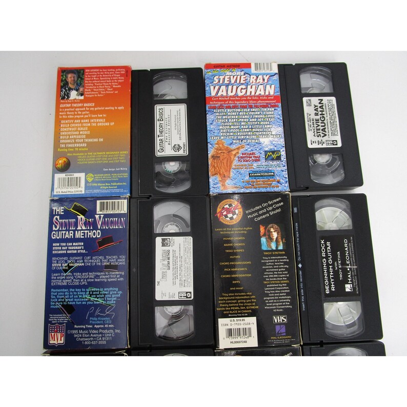 Vintage VHS Lot of 9 Guitar Instructional Video Lesson Vaughan Byrd ...