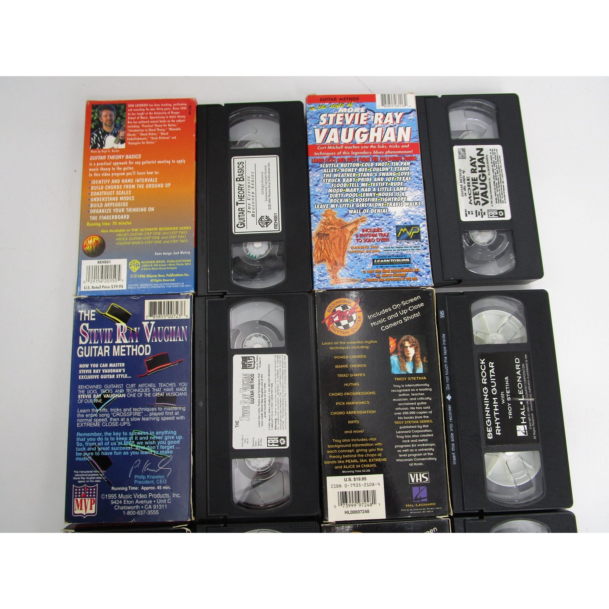 Vintage VHS Lot of 9 Guitar Instructional Video Lesson Vaughan Byrd ...