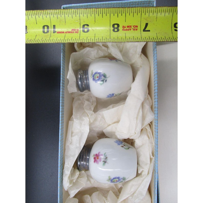 Vintage E Albrecht Switzerland Porcelain Salt & Pepper Shakers Floral ...