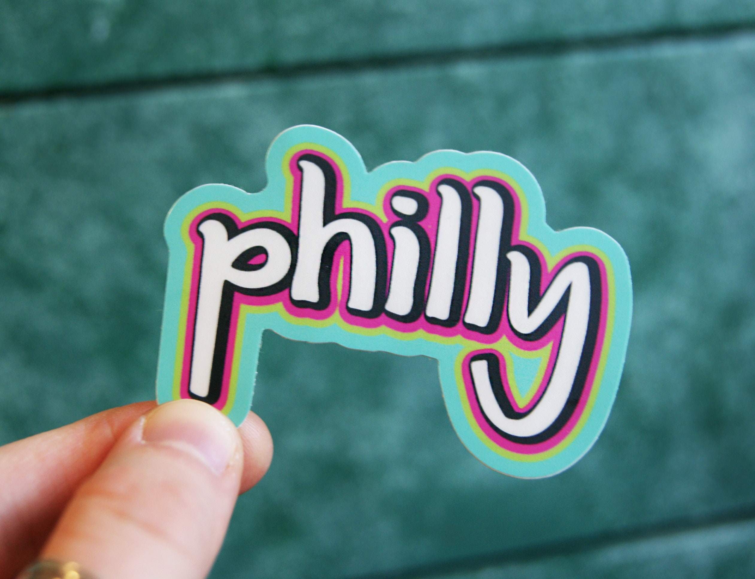 Philly Colorful Outline Vinyl Sticker - Etsy Nederland