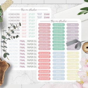 School Planner Stickers Student Planner Stickers Academic | Etsy