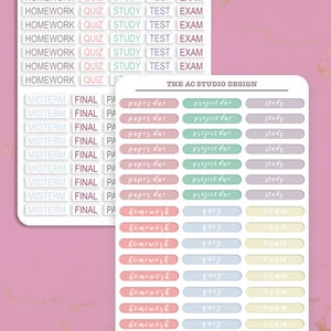 School Planner Stickers Student Planner Stickers Academic | Etsy