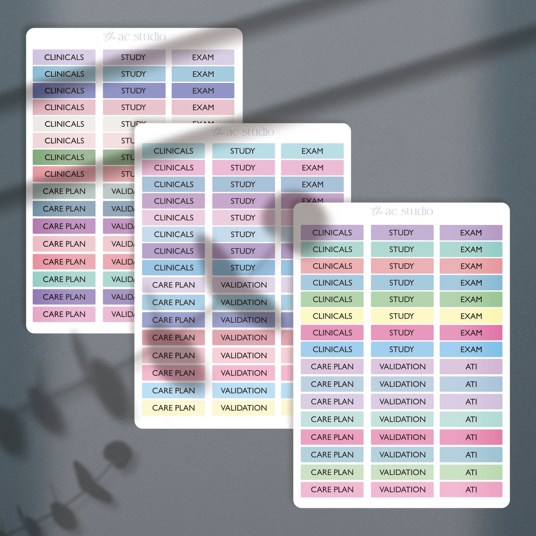 BUNDLE! Nursing School Planner Stickers, Student Planner Stickers ...