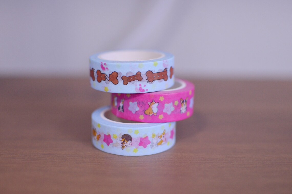 Dog Washi Tape Cute Dog Stationery Japanese Washi Masking | Etsy