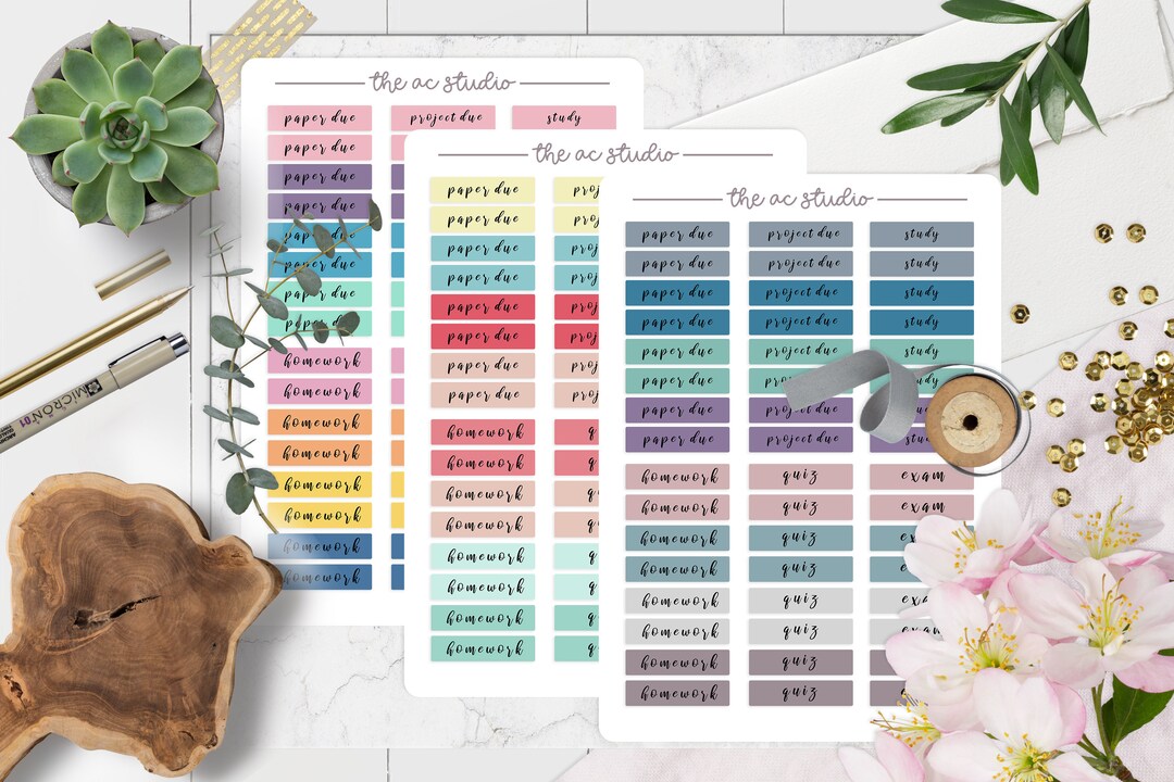 BUNDLE! College Planner Stickers, Student Planner Stickers, School ...