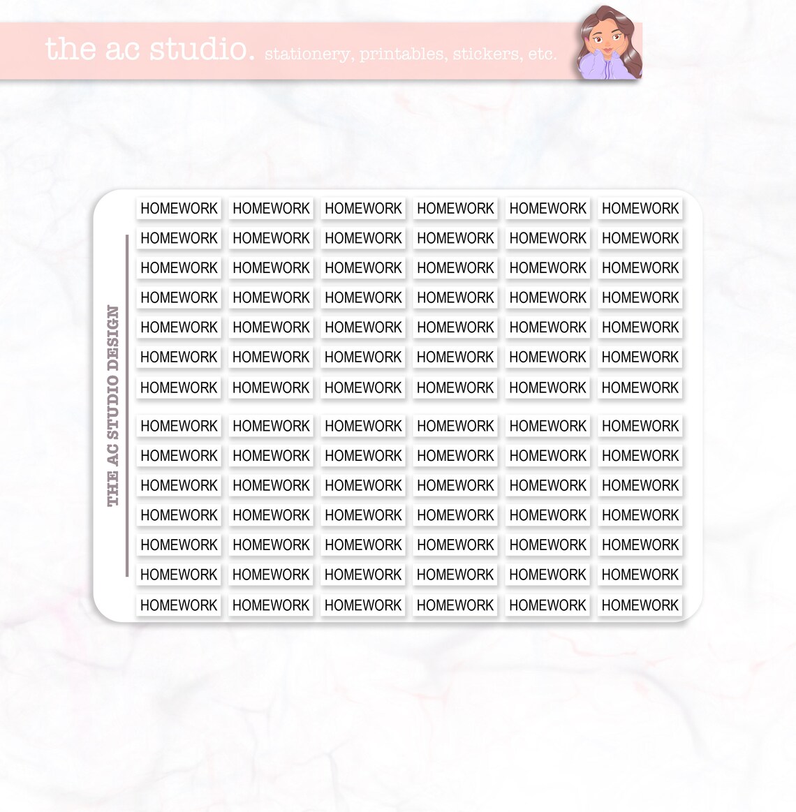 Clear School Planner Stickers Student Planner Stickers | Etsy