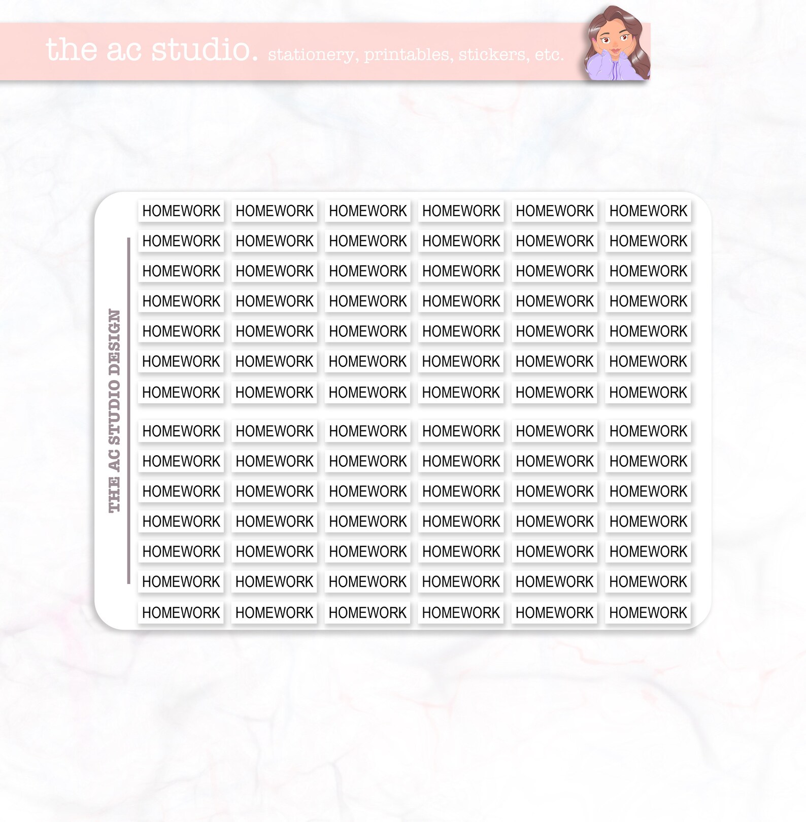 Clear School Planner Stickers Student Planner Stickers | Etsy