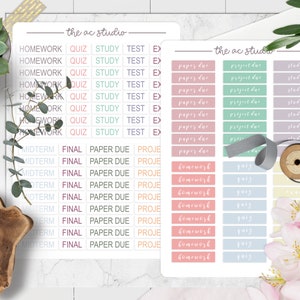 School Planner Stickers Student Planner Stickers Academic - Etsy