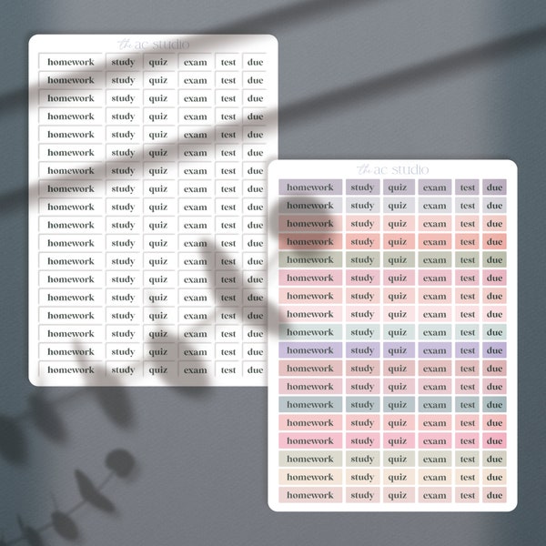 College Planner Stickers - Etsy