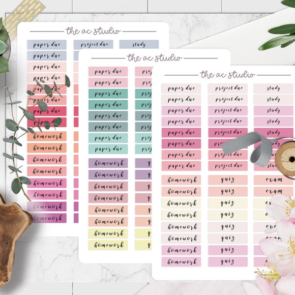 College Planner Stickers - Etsy