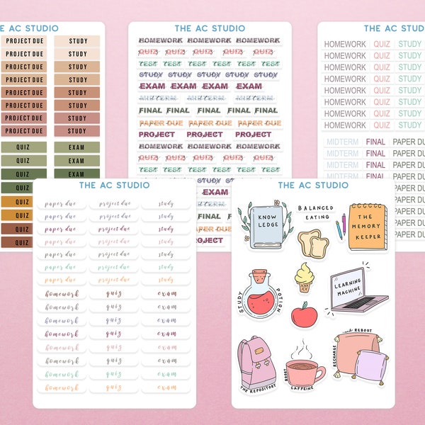 College Planner Stickers - Etsy