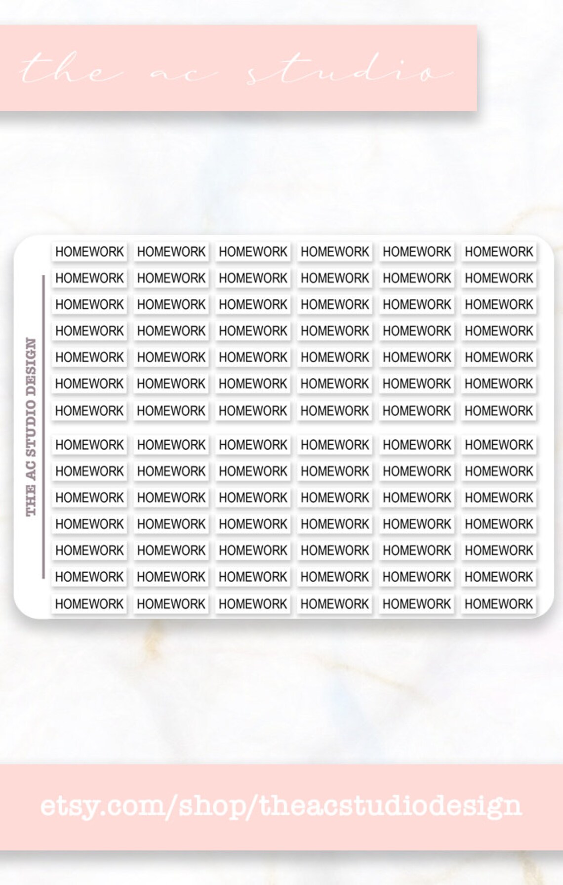 Clear School Planner Stickers Student Planner Stickers | Etsy