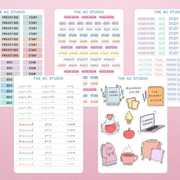 Student Planner Stickers - Etsy