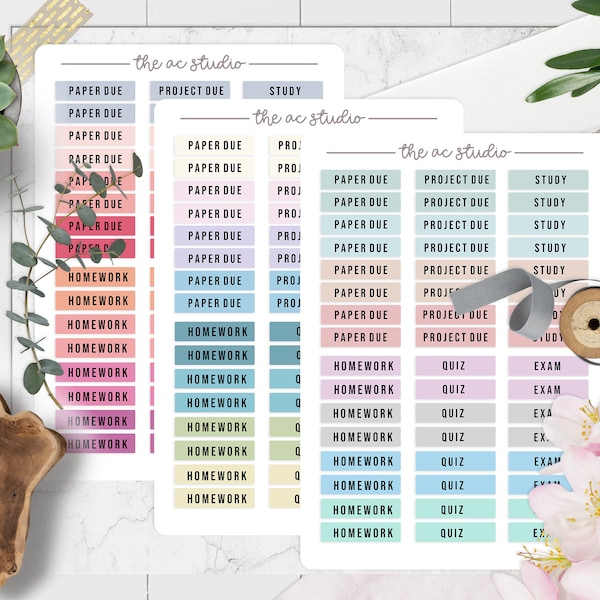 Student Planner Stickers - Etsy