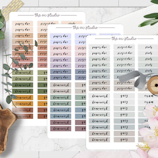 College Planner Stickers - Etsy