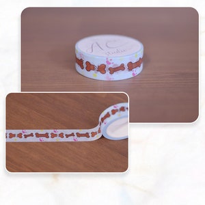 Dog Washi Tape, Cute Dog Stationery, Japanese Washi Masking Tape, Deco ...