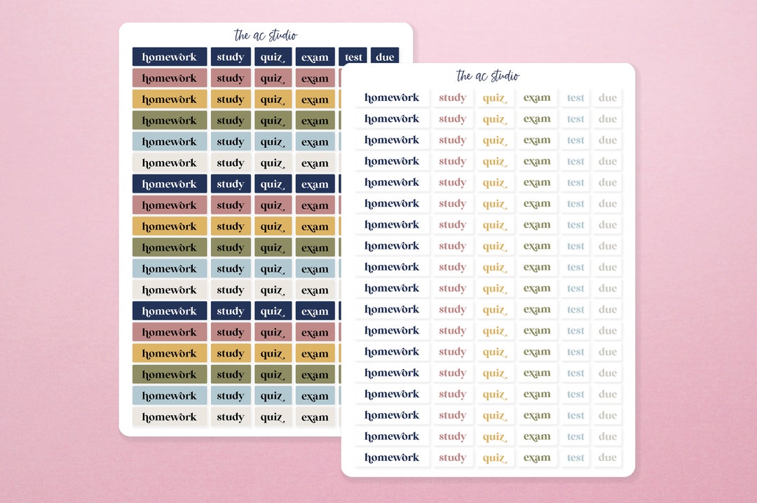 BUNDLE! College Planner Stickers, Student Planning Stickers, Academic ...