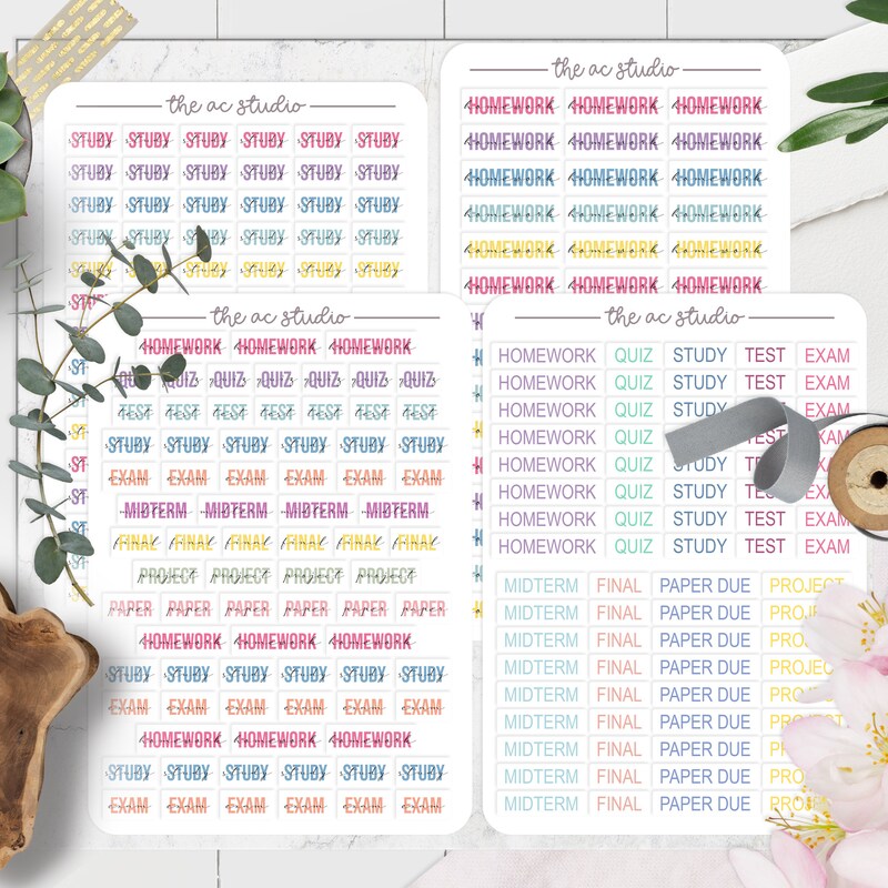 College Planner Stickers - Etsy