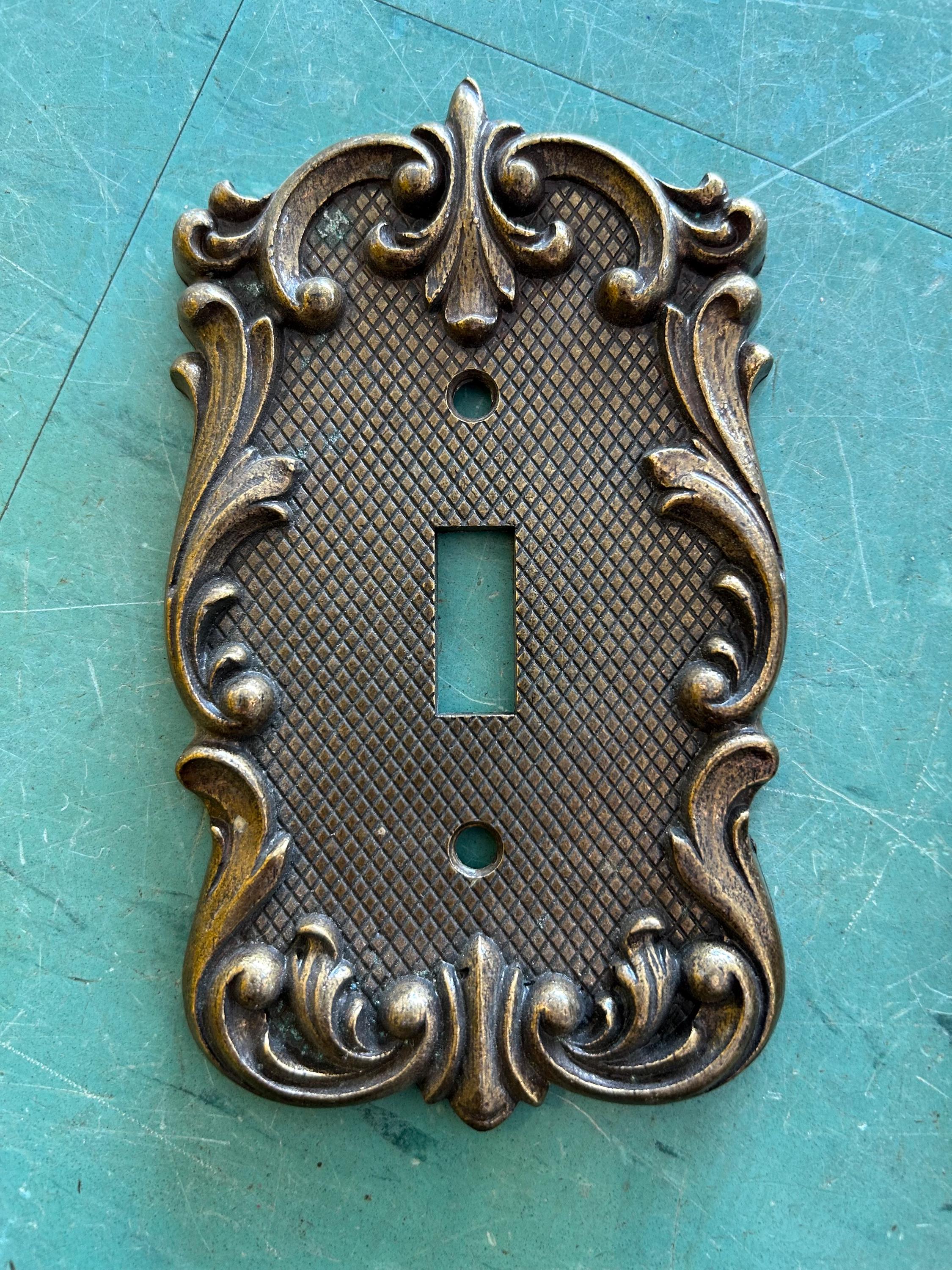 Vintage Light Switch Cover Bronze Hollywood Regency 1pc National Lock ...
