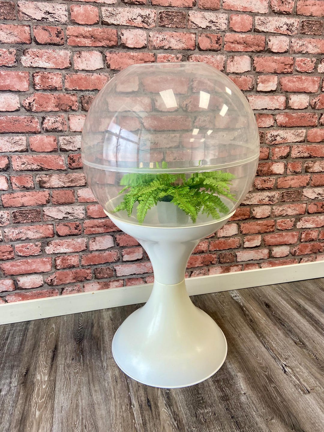 Vintage Terrarium, Space Age, Tulip Base, Bubble Dome, Plastic Lucite ...