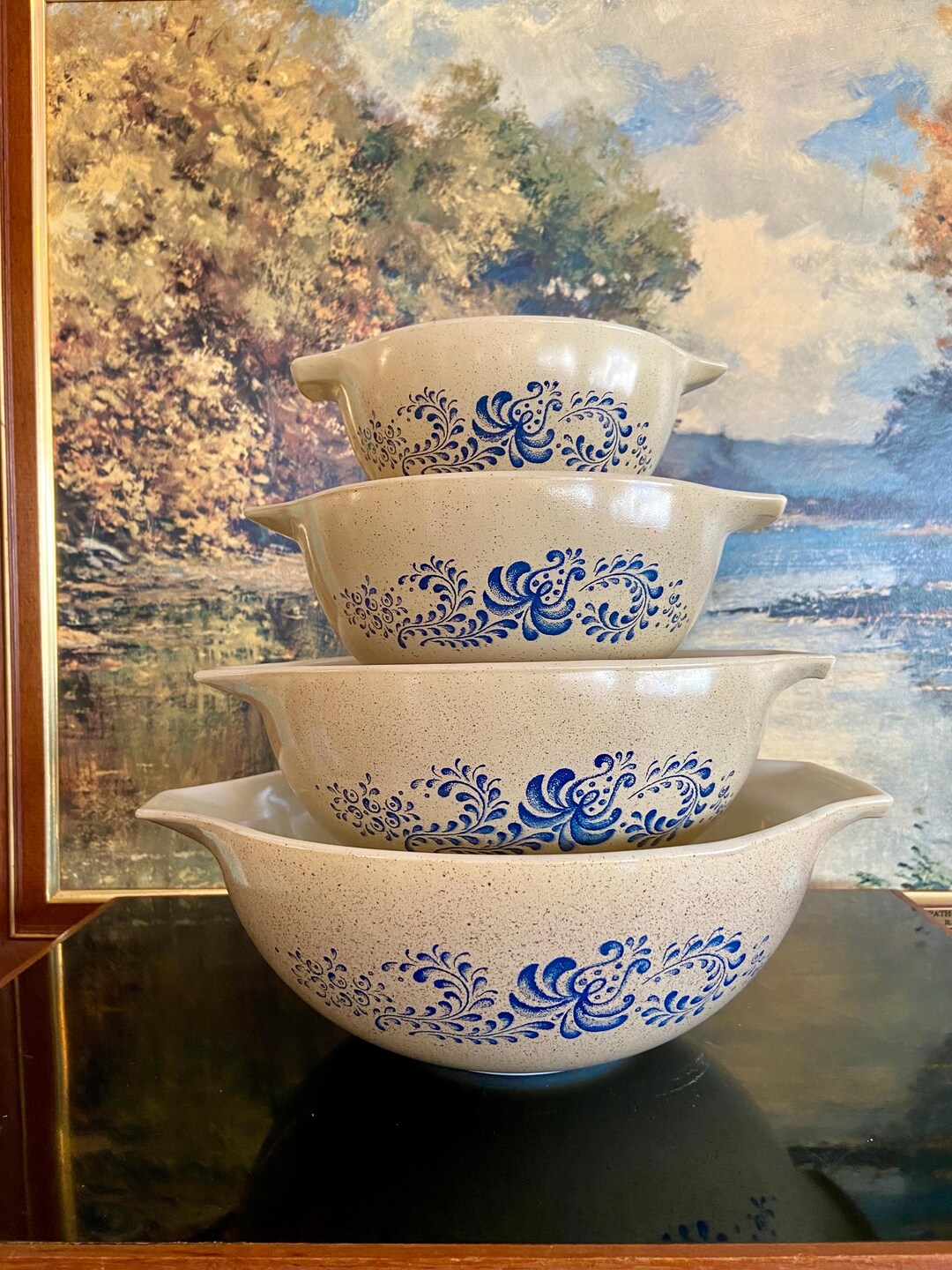 Vintage Pyrex Bowls Homestead Cinderella Nesting Mixing Bowl Set of 4 ...