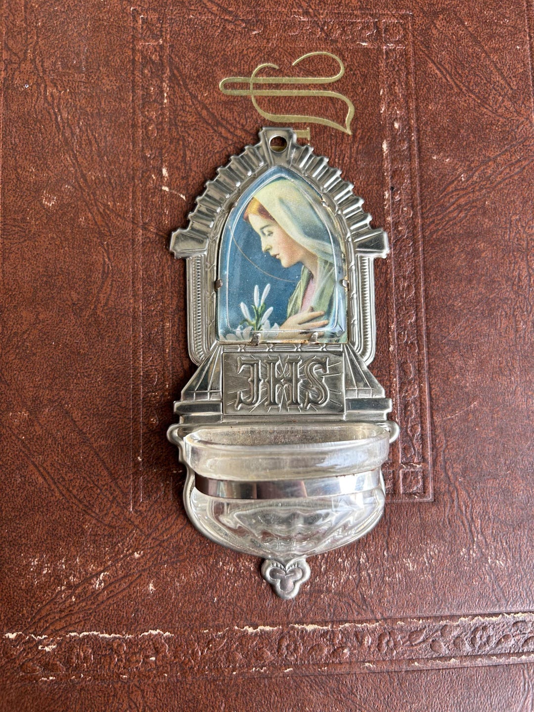 Vintage Holy Water Font Glass 1930’s Religious Catholic - Etsy