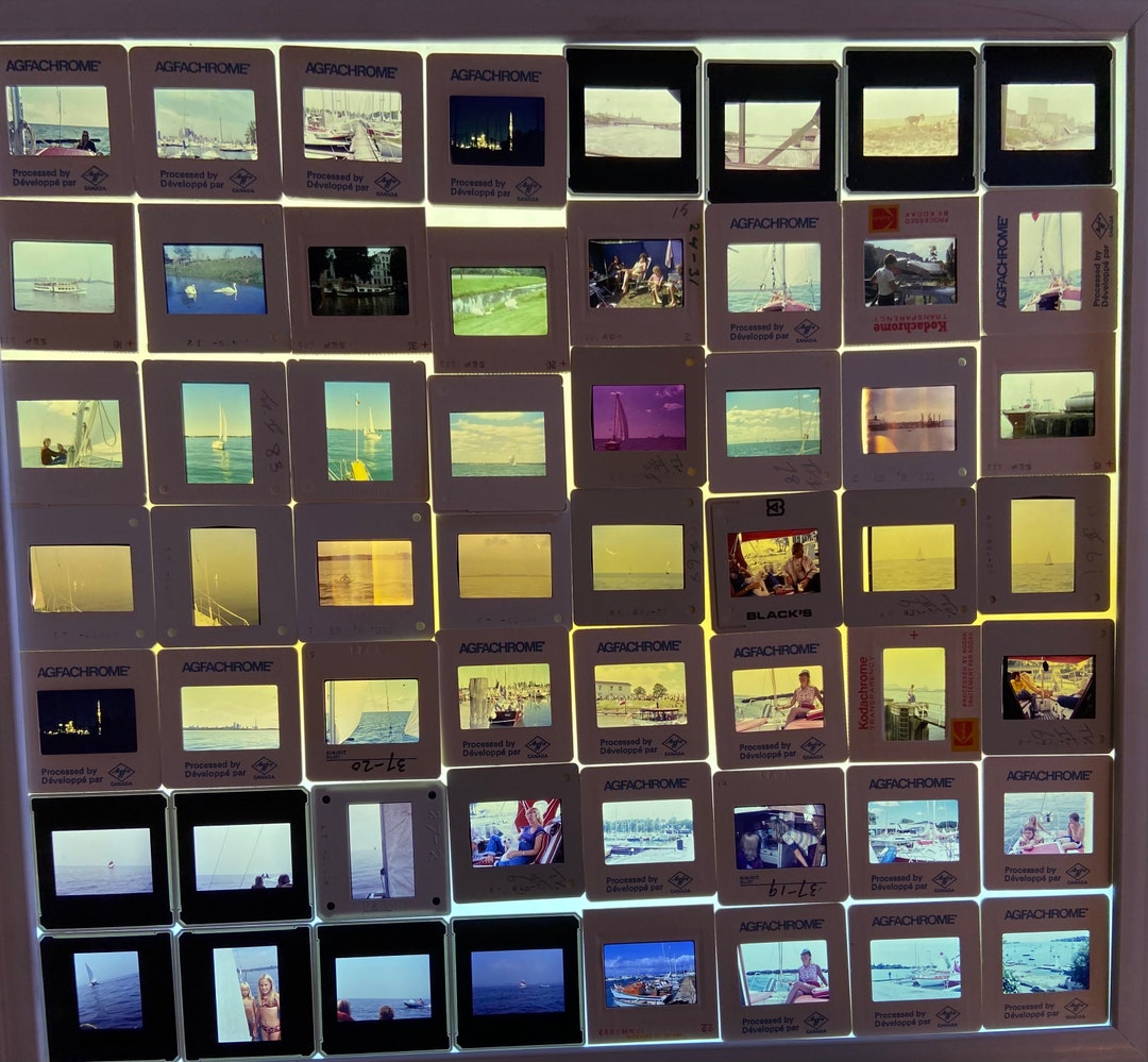 56 Vintage Slides Photo Cardboard Mount , Collage, Mixed Media Sailing ...