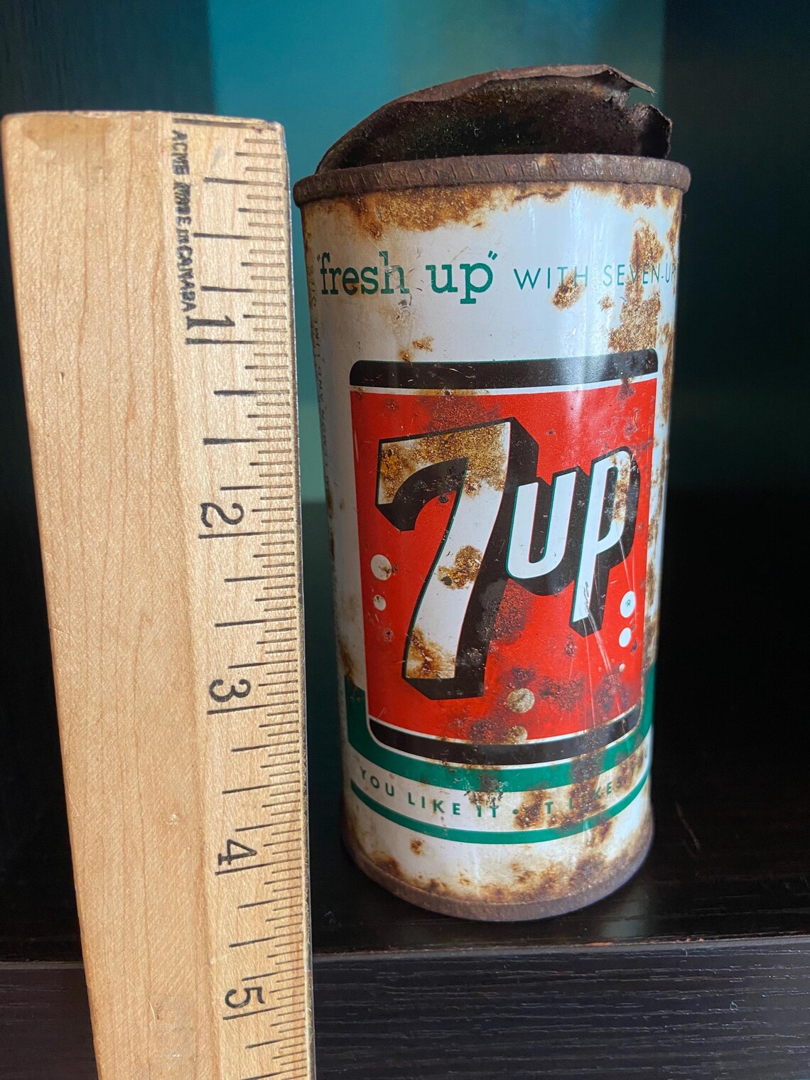 Vintage 7-up Pop Can, Memorabilia - Vintage Advertising, Collectible ...