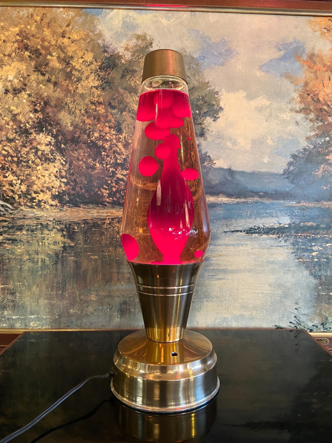 Vintage Lava Lamp Gold 1970's Decor Space Age 17 Inch - Etsy