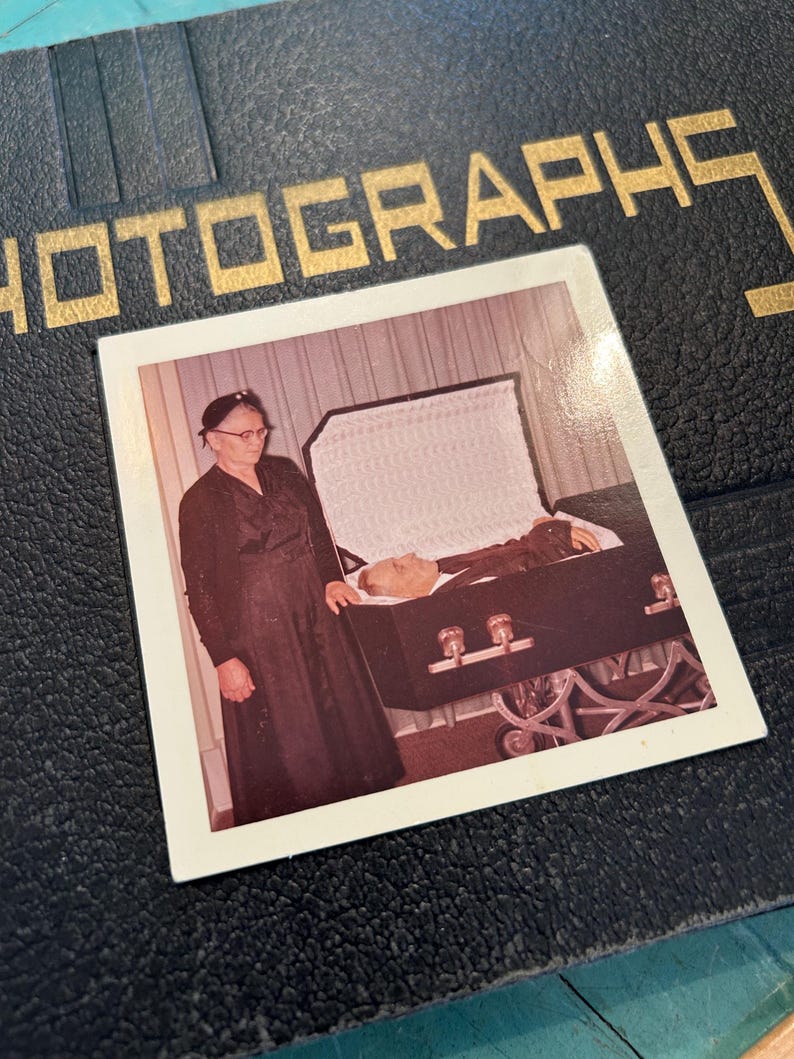 Vintage Post Mortem Funeral Open Casket Photo - Etsy