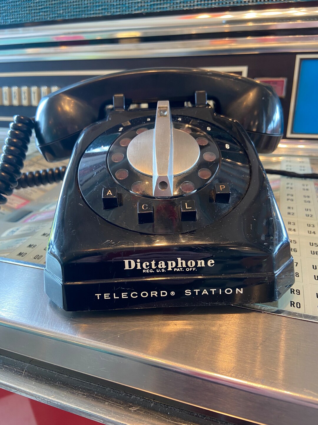 Vintage Dictaphone Telecord Station Phone Black Mcm Retro Stromburg ...