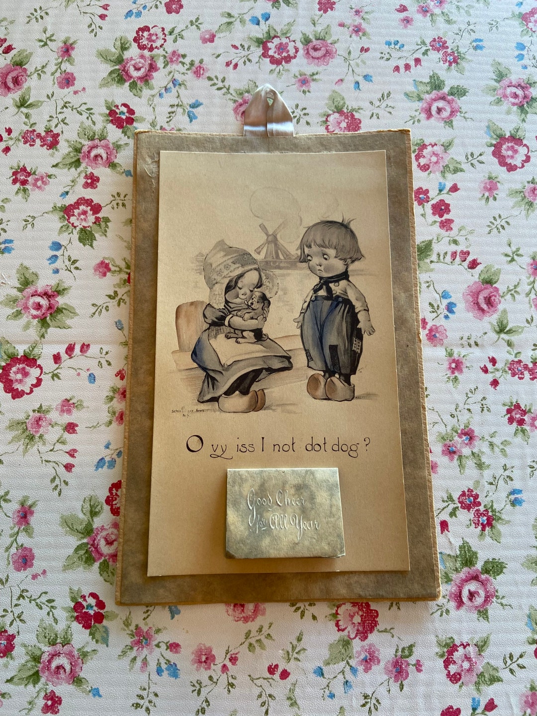 Antique Vintage 1918 Calendar Schlesinger Bros. Dutch Boy Girl Puppy - Etsy