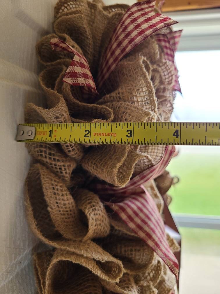 Primitive Star Burlap Wreath;handmade;country;farmhouse;primitive;front ...