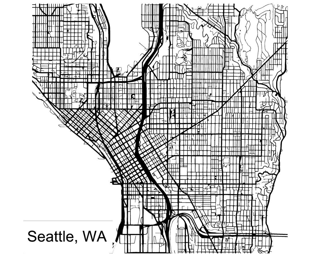 Downtown Seattle Vector File - Etsy