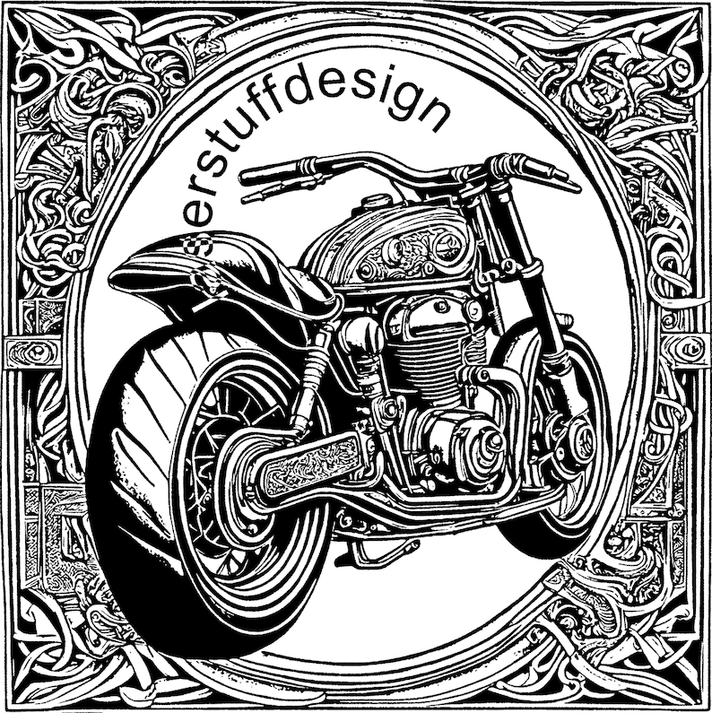 Motorcycle Vector File - Etsy