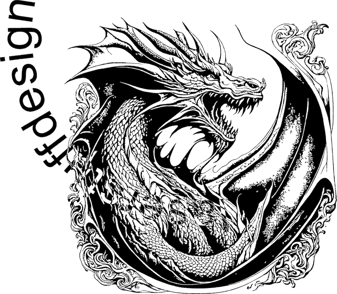 Dragon Vector File Svg - Etsy