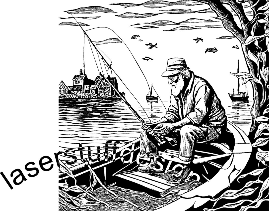 Fisherman SVG Vector File - Etsy