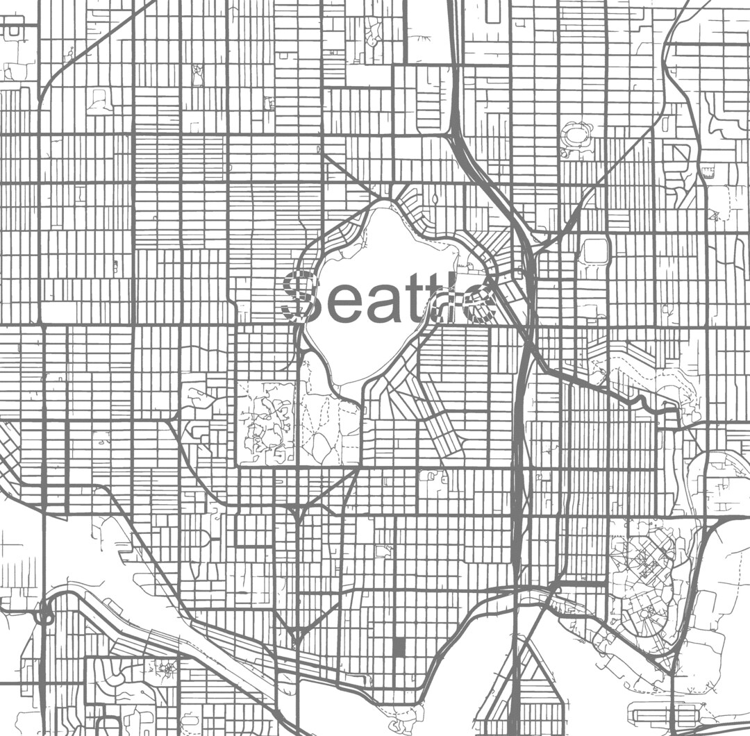 North Seattle Vector SVG Map - Etsy