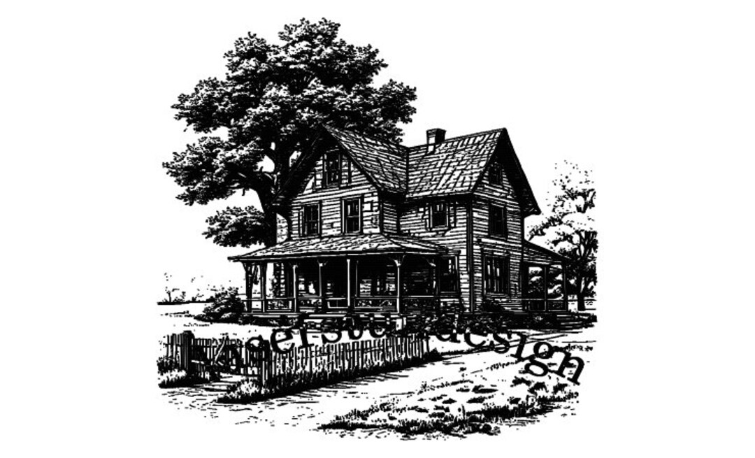 Old Farmhouse SVG File - Etsy
