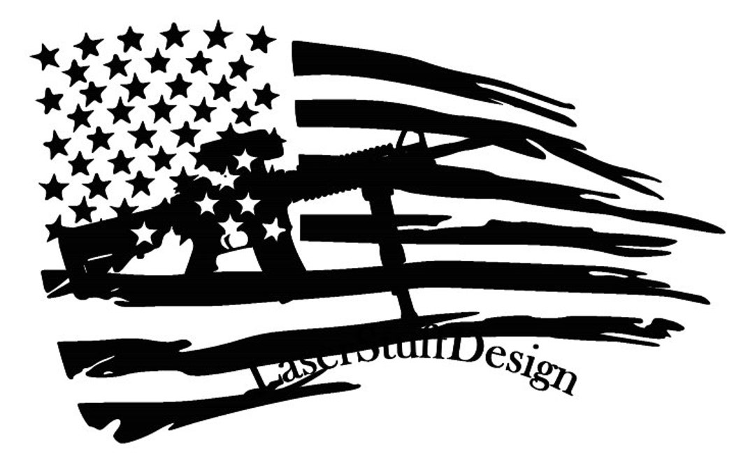 Distressed Assault Weapon Flag SVG - Etsy