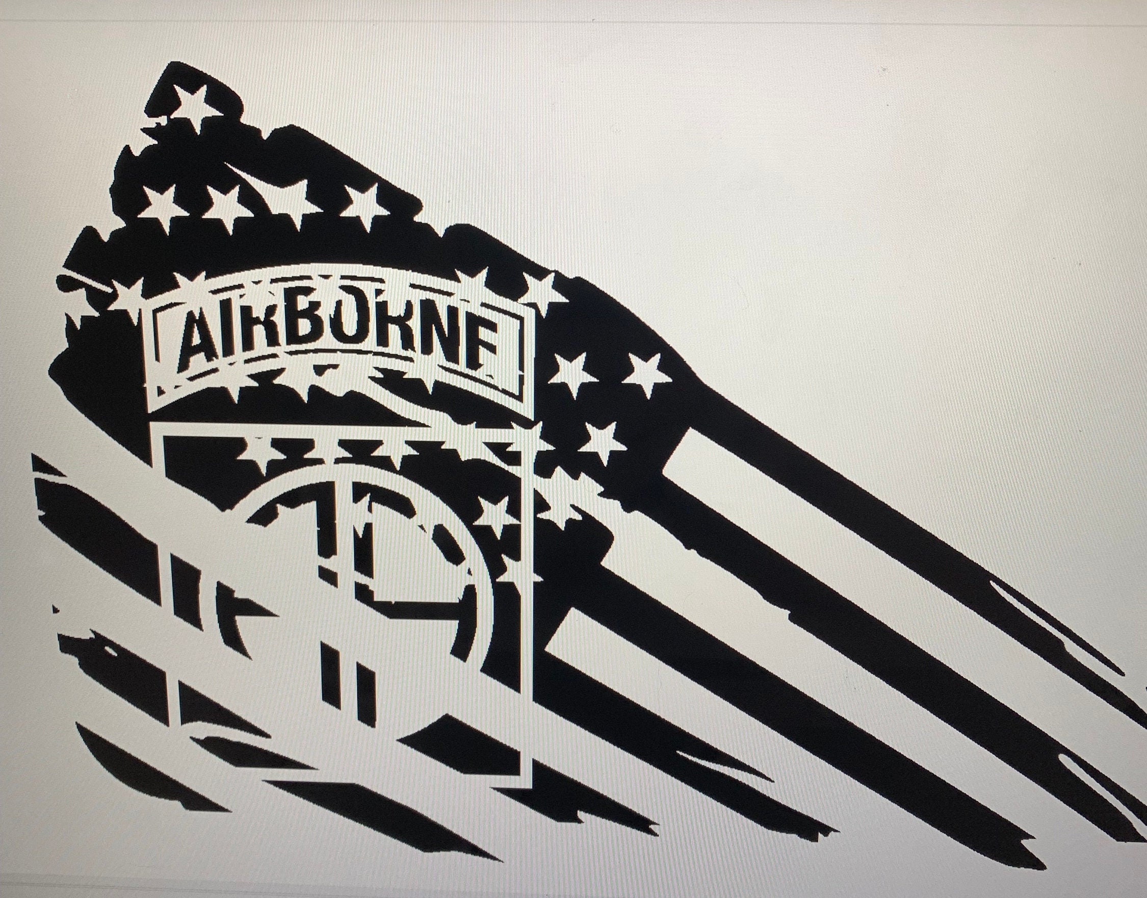 82nd Airborne Distressed Flag SVG File - Etsy